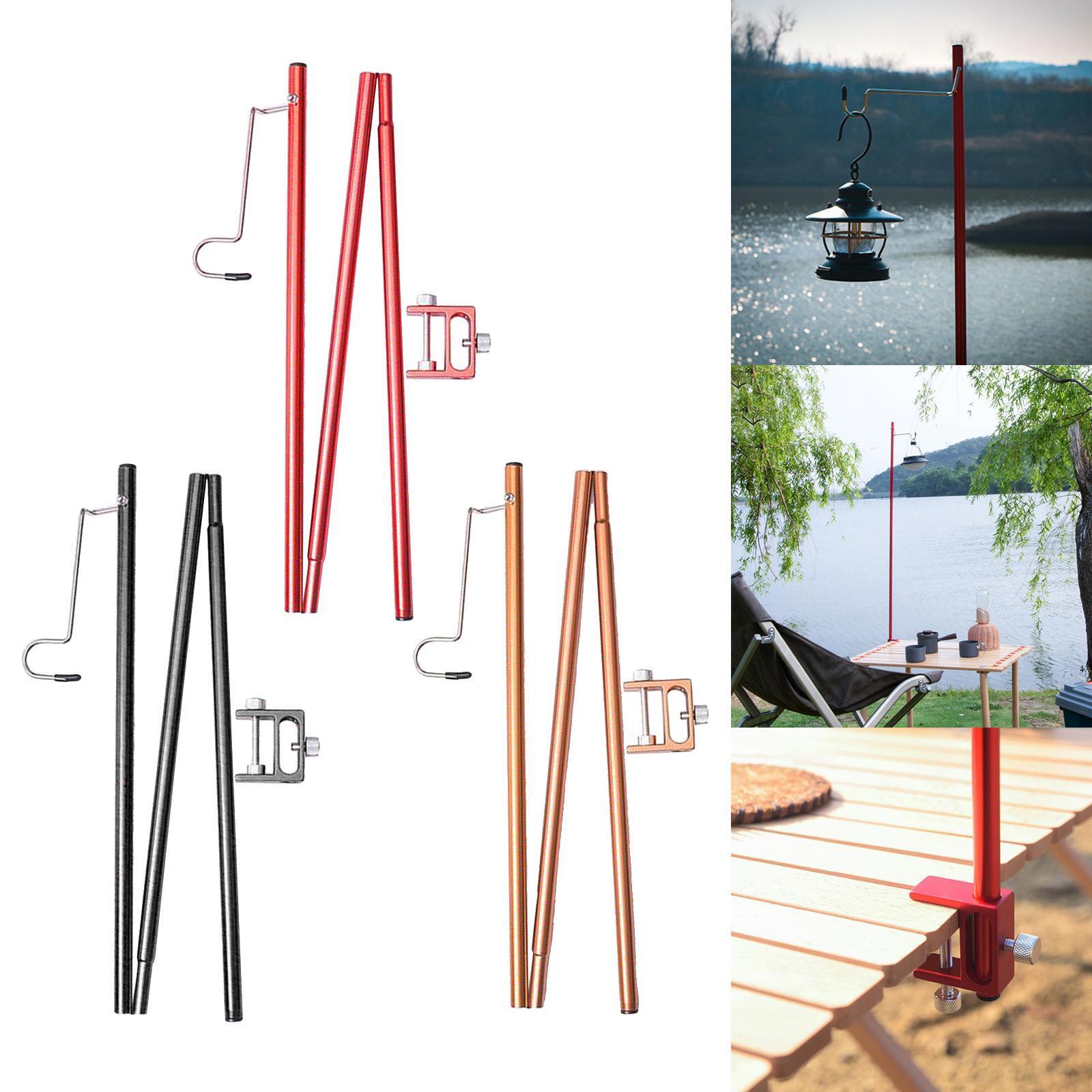Camping Folding Lamp Pole, Lightweight Collapsible Aluminum Lantern ...