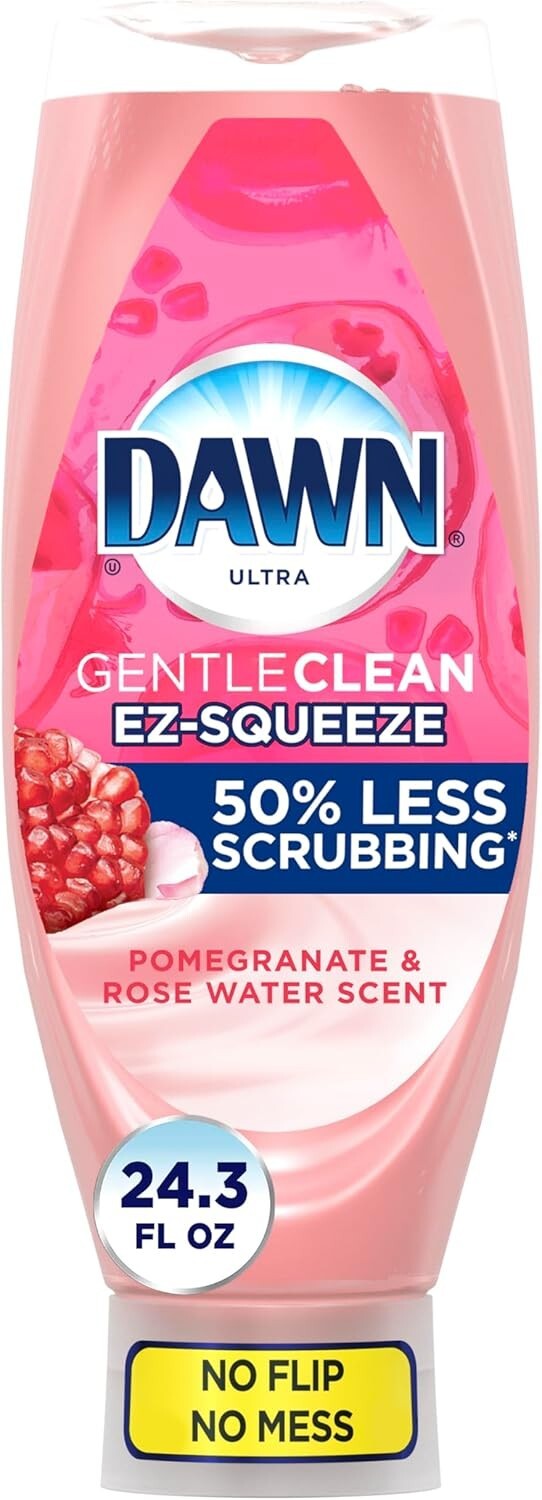 Dawn Gentle Clean EZ-Squeeze Dish Soap, Pomegranate Rose Water 24.3 fl ...