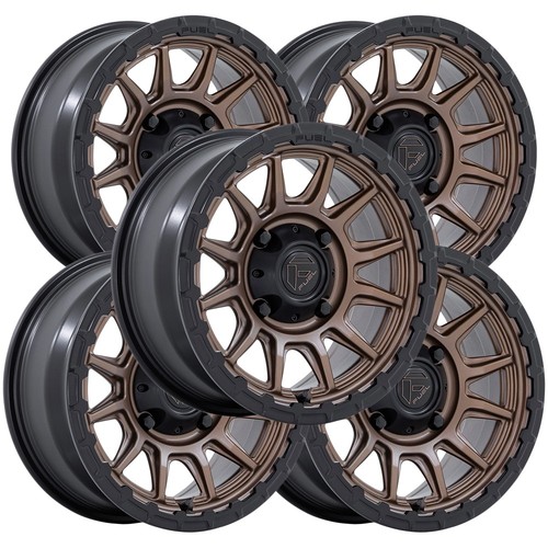 (Set of 5) Fuel UTV FV866 Piston 15x7 4x137 +38mm Bronze Wheels Rims 15 ...