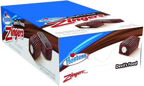 Hostess Zingers, Devil's Food Cakes with Creamy Filling, 3.81 oz Each ...