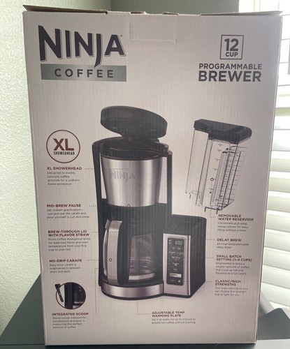 Ninja CE251 12-Cup Programmable Brewer Coffee Maker - Silver for sale ...