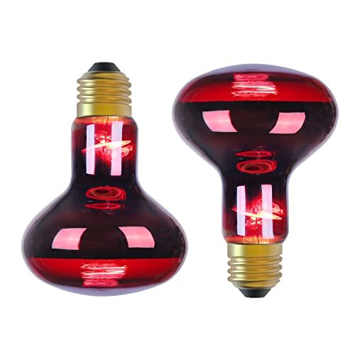 Infrared Heat lamp Basking Spot Light Bulb，75 Watt Red Heat Lamp Bulbs ...