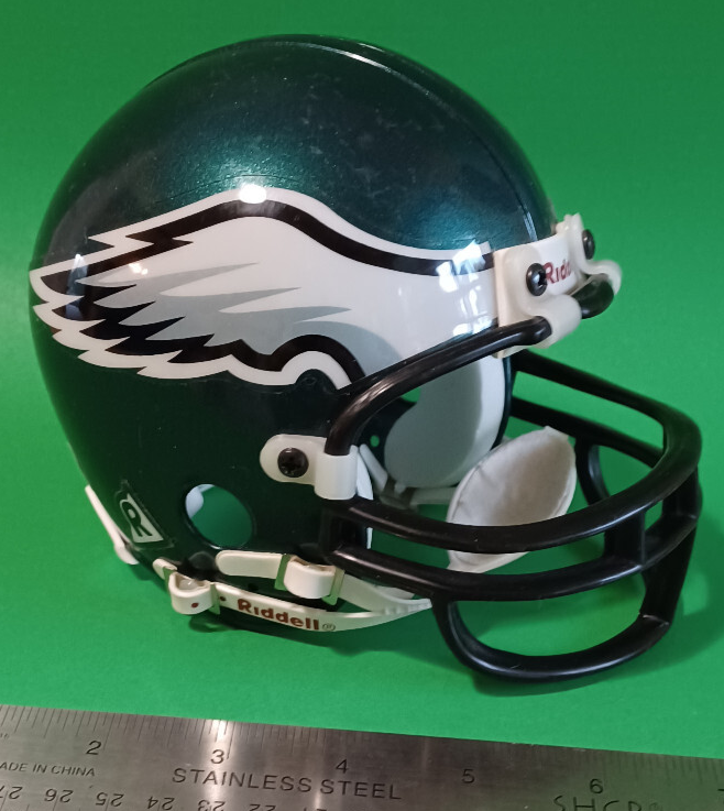 NFL Philadelphia EAGLES Mini Helmet-Riddell size 3 5/8-Nice Vintage ...