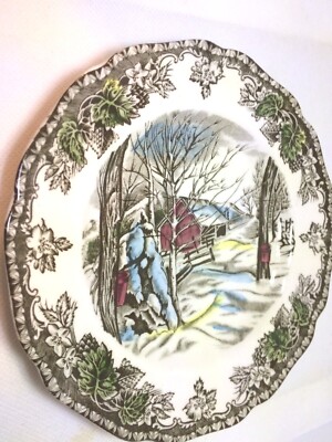 Johnson Bros The Friendly Village Bread Plate Sugar Maple England ...