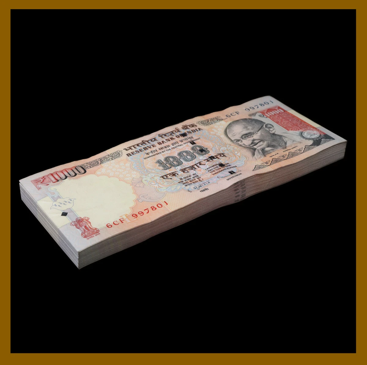 Indian Thousand Rupees Money Bundles