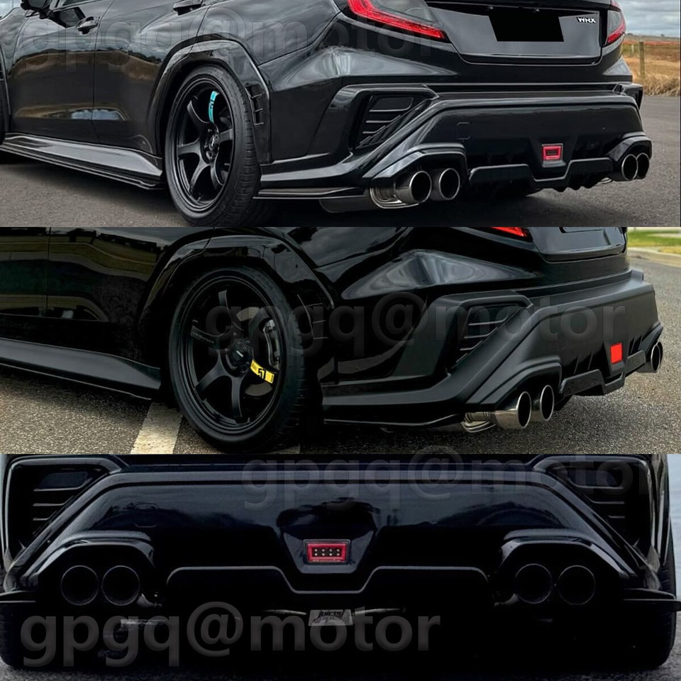 For Subaru WRX & STi 22-25 HT Style Carbon Fiber Shark Fin Rear Bumper ...