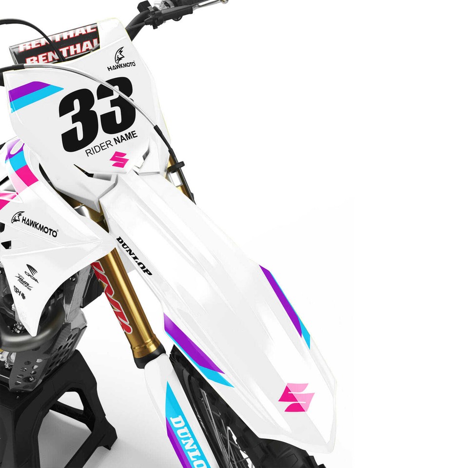 Wicked Mx Graphics Kit Fits Suzuki RM RMZ DRZ RM 65 80 85 100 110 125 ...