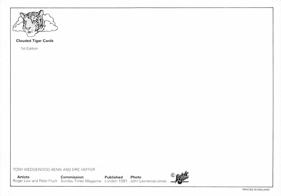 Postcard Tony Wedgwood Benn & Eric Heffer by Fluck & Law Comic, Funny ...