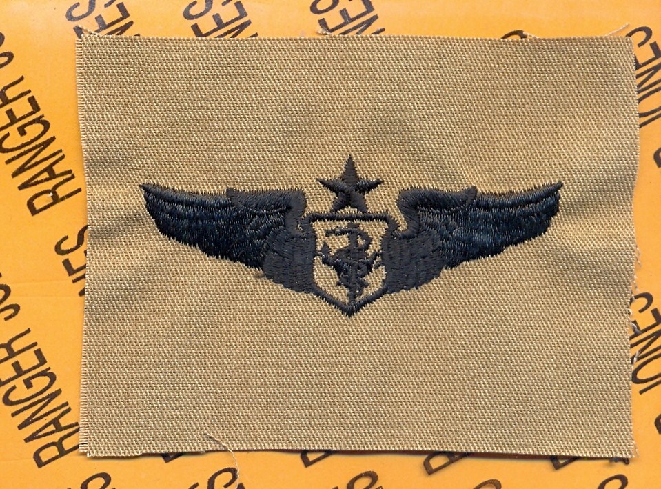 USAF Air Force Senior Flight Nurse Qualification wing badge desert ...