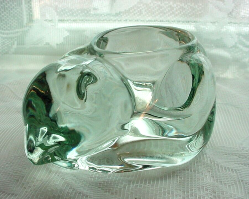 Indiana Glass Cat Votive Candle Holder Clear Crystal | eBay