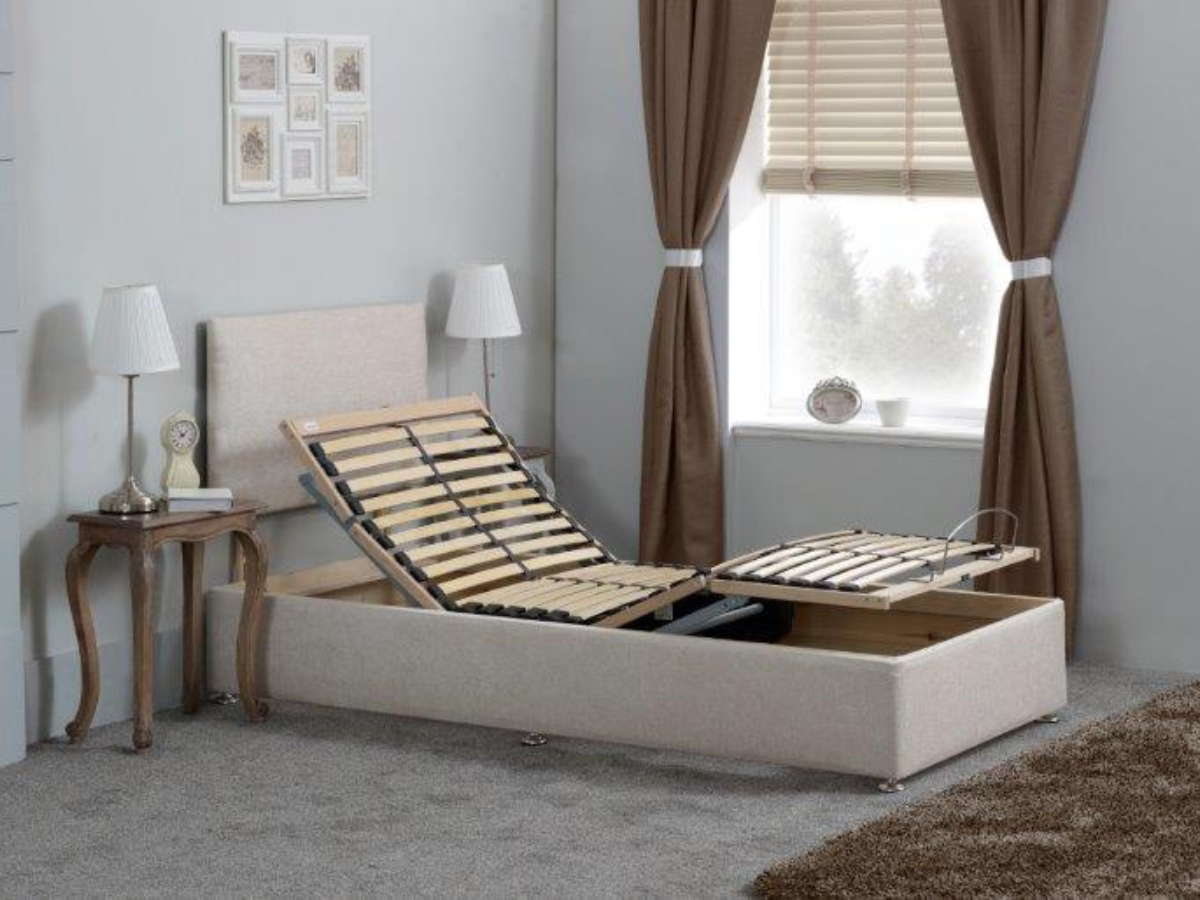 Restwell Adjustable Electric Bed Chenille + Memory Foam Mattress 3 YR ...