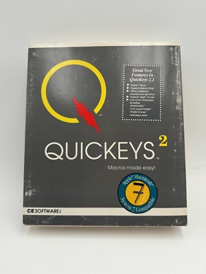 Vintage Quickeys 2 Version Macros Made Easy For Macintosh Software | eBay