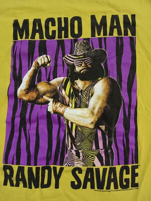 Macho Man Randy Savage S Medium T-Shirt King Slim Jims WWE WWF WCW Oh ...