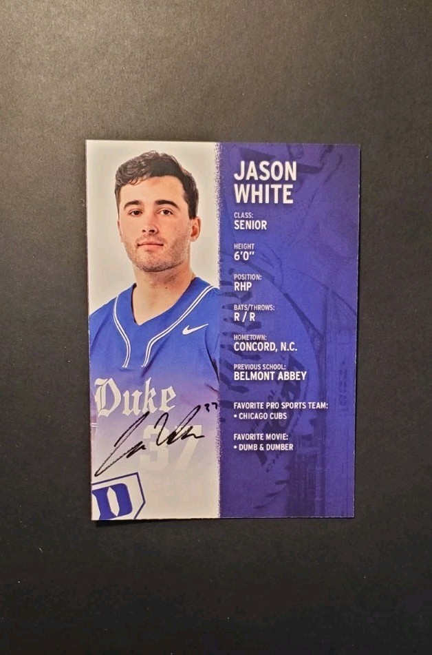 2023 Duke Blue Devils SGA only 500 made JASON WHITE Concord NC | eBay