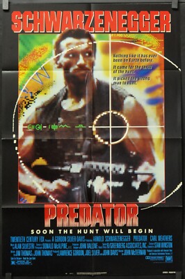 Predator 1987 ORIG 27X41 REG MOVIE POSTER ARNOLD SCHWARZENEGGER CARL ...
