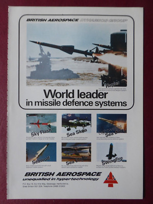 1/1984 PUB BRITISH AEROSPACE RAPIER MISSILE SKY FLASH SEAWOLF SWINGFIRE ...