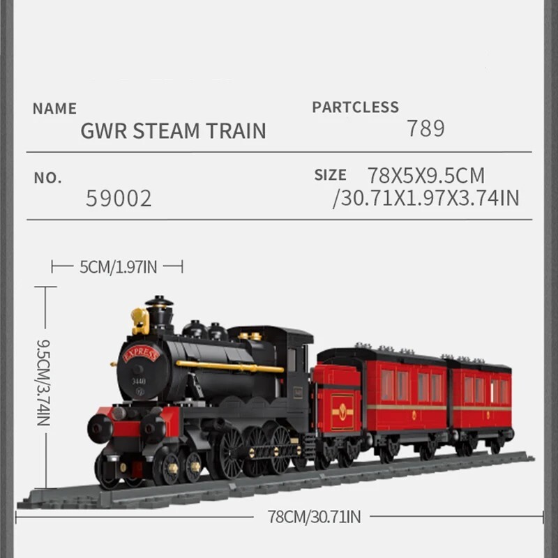 789PCS Steam Train Heavy Freight Model Brick Set | eBay
