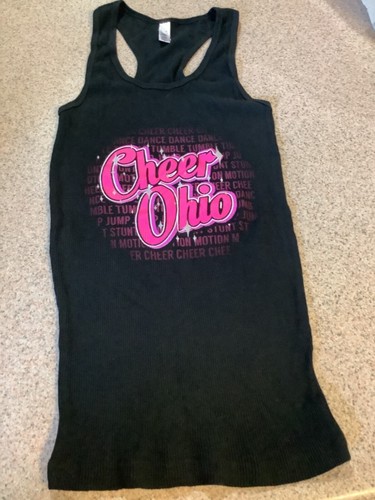 CHEER OHIO Cheerleader Dance Gymnastics Bella Ribbed Racerback Tank ...