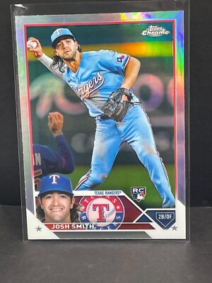 2023 Topps Chrome Refractor 73 Josh Smith Rookie RC Texas Rangers MLB ...
