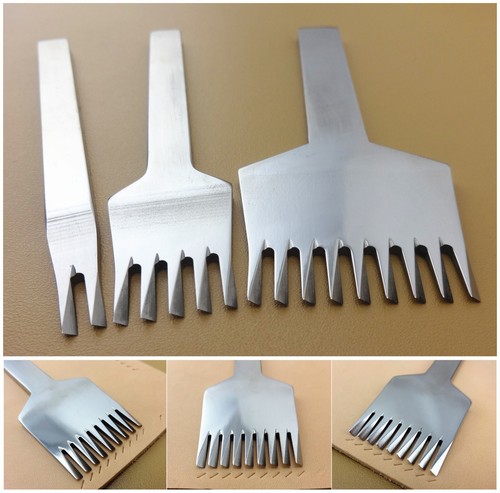 3pcs 4mm European Style Leather Craft Stitching Lacing Punch Chisel ...