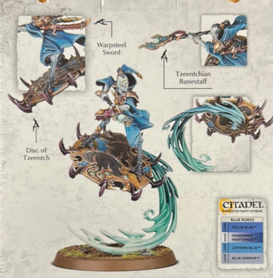 Warhammer 40k/AoS Daemons of Tzeentch Magister on Disc of Tzeentch NEW ...