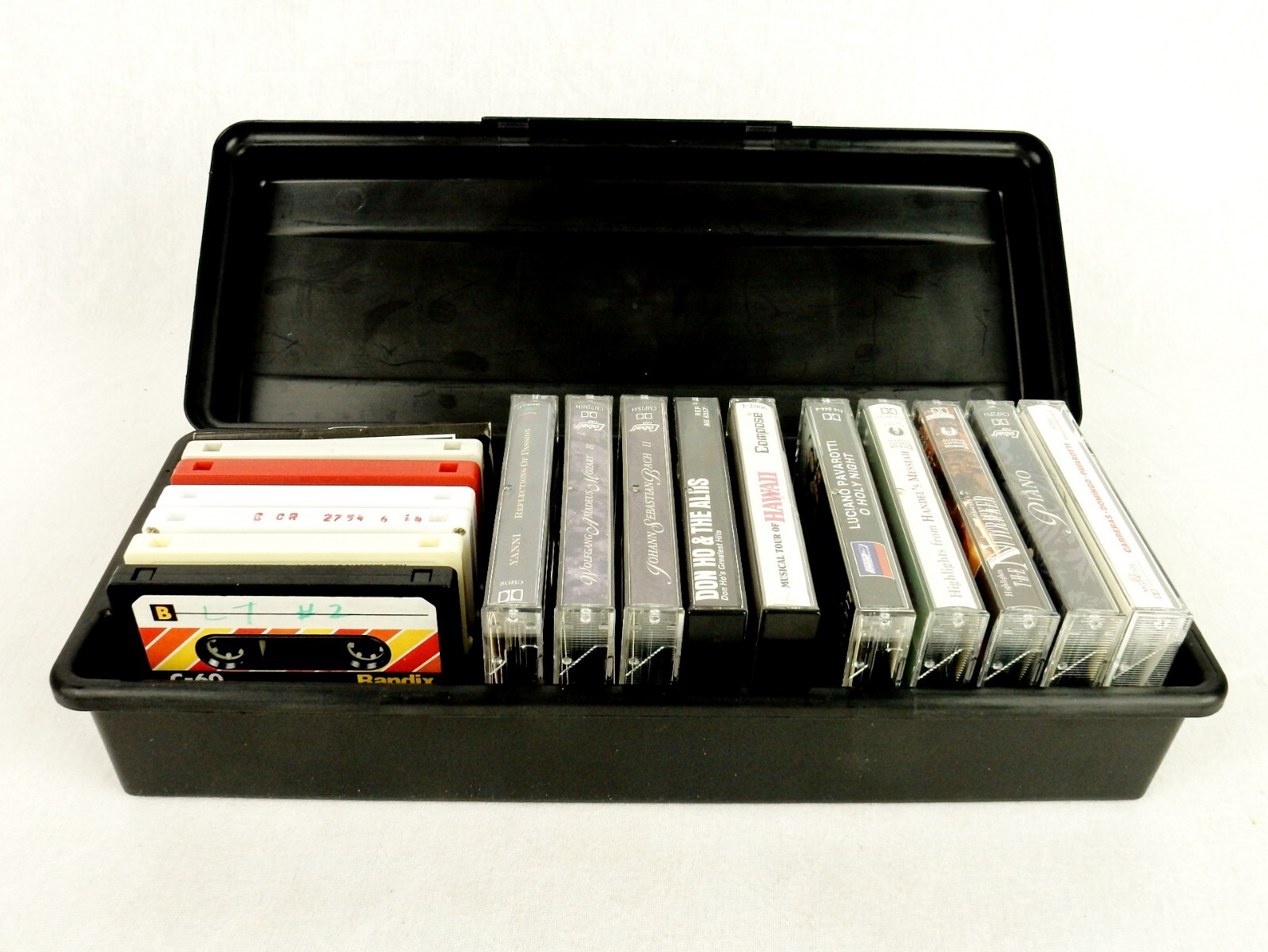 Lot of 16 Cassette Tapes, Storage Case, Classical, Hawaiian, Patriotic ...
