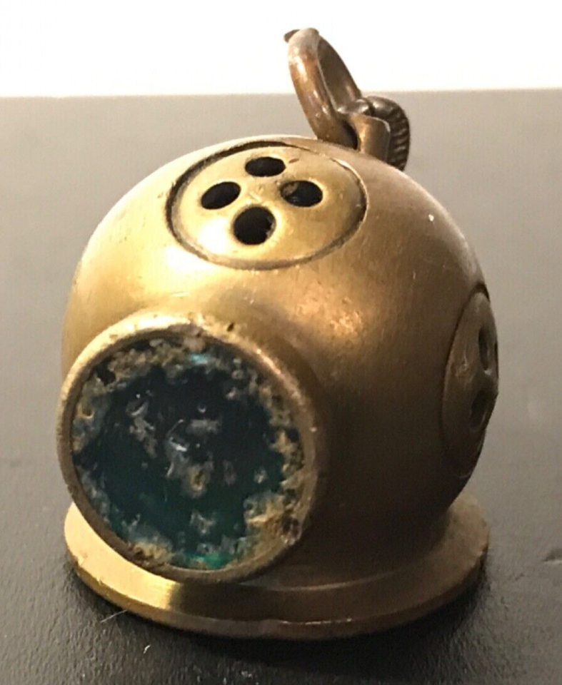 Vintage Miniature Deep Sea Diving Helmet Brass Keychain - COOL! | eBay