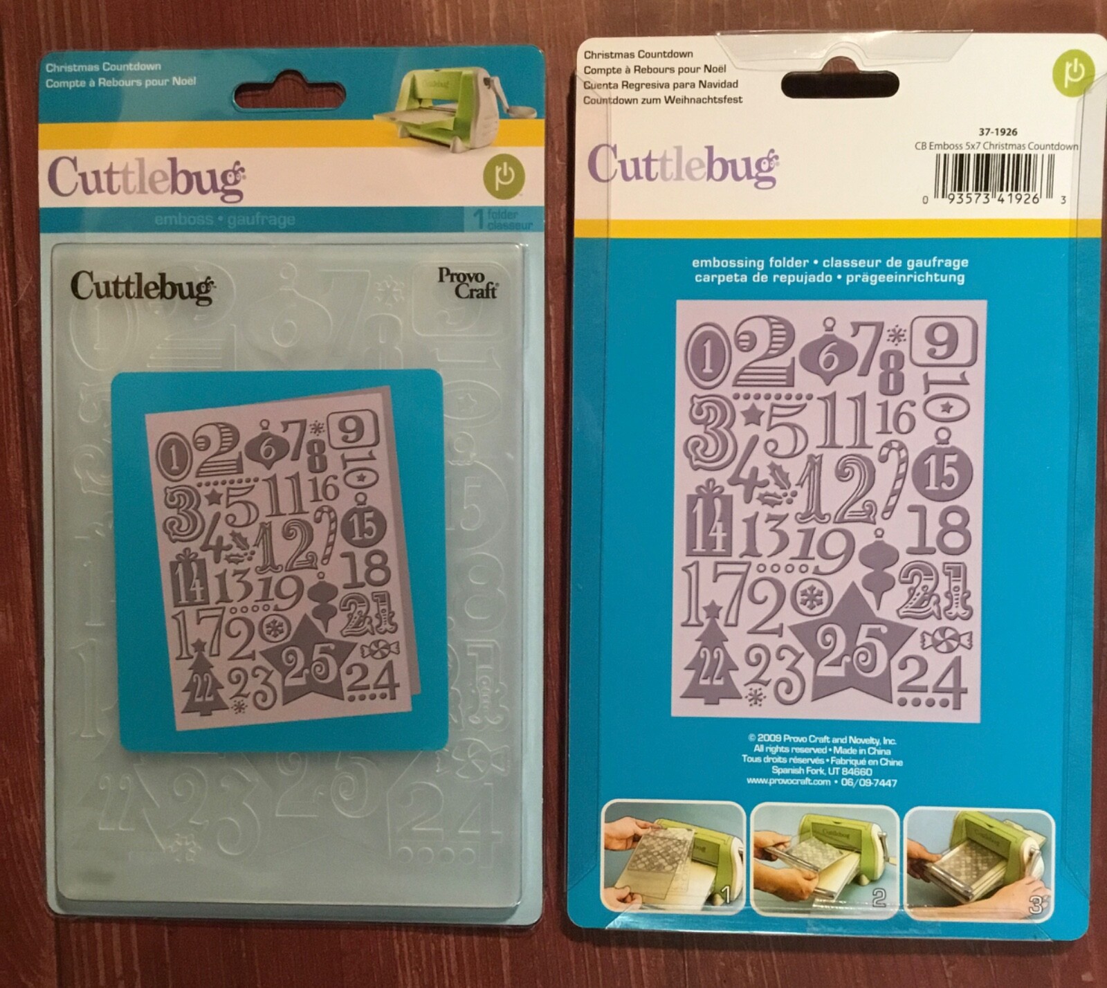 CUTTLEBUG CHRISTMAS COUNTDOWN 5 X 7 EMBOSSING FOLDER - #37-1926 | eBay