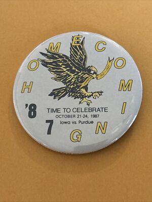 Iowa Hawkeye 1987 Homecoming Button | eBay