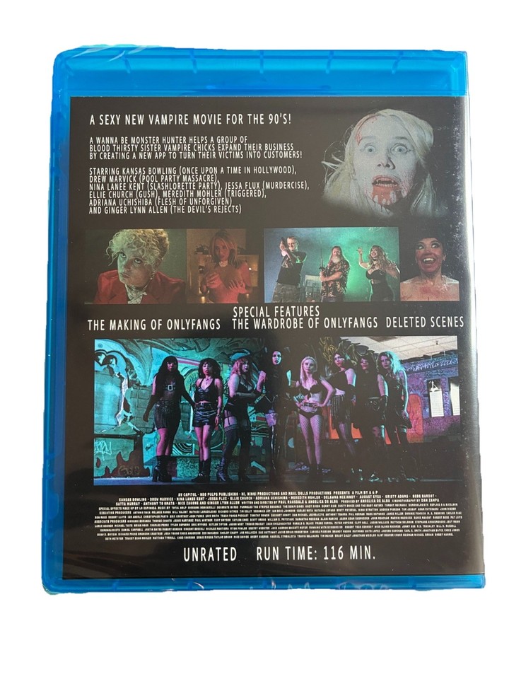 Onlyfangs Blu-ray (2025) Vampire Horror Comedy Drew Marvick Jessa Flux ...