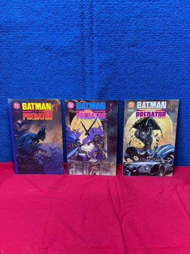 Batman vs Predator 1 2 3 Set (1991 DC Dark Horse) Kubert Prestige ...