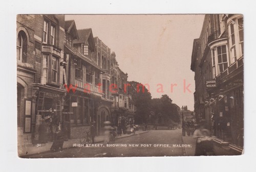 MALDON HIGH STREET NEW POST OFFICE Essex REAL PHOTO POSTCARD E20C ...