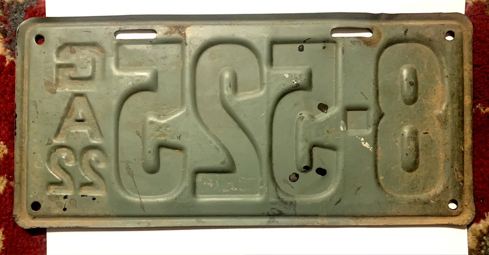 1922 GEORGIA PASSENGER CAR LICENSE PLATE AUTO TAG NICE ALL ORIGINAL # 8 ...
