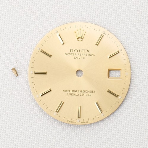 Original Rolex Champagne Gold Stick Markers Dial 15013 Broken Dial Foot ...
