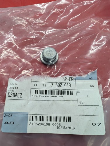 BMW Oil Drain/Filler Plug Screw Bolt M18x1.5x9mm 11317502048 New ...