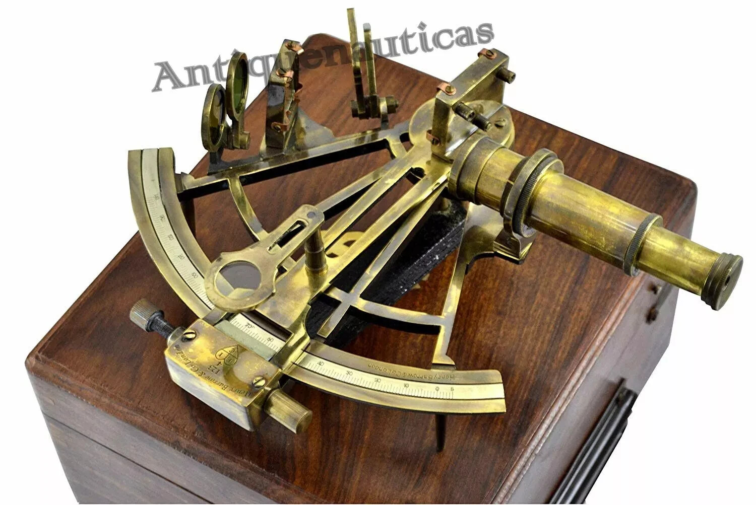 Nautical Sextant 8" Henary Barrow Antique German Working Marine With ...