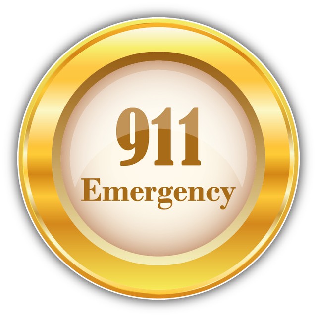 Emergency Call 911 Label Car Bumper Sticker Decal 5'' x 5'' | eBay