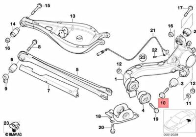 Genuine BMW E36 E46 Z1 Cabrio Compact Coupe Eccentric Bolt OEM ...