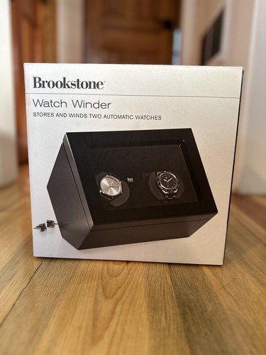 NEW IN BOX Brookstone Dual Watch Winder and Display Case Closet ...