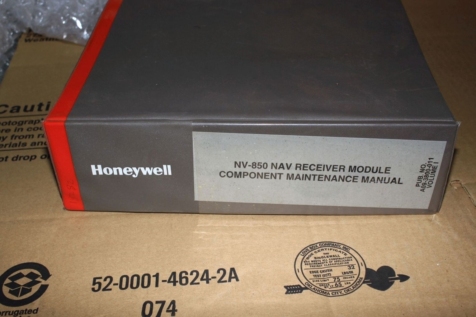 Honeywell NV-850 NAV Receiver Module Maintenance Manual Vol 1 A09-3800 ...