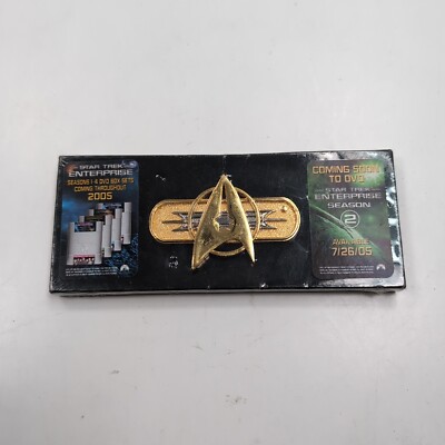 STAR TREK MOVIE FEDERATION INSIGNIA CHEST COMMUNICATOR PIN NEW SEALED ...