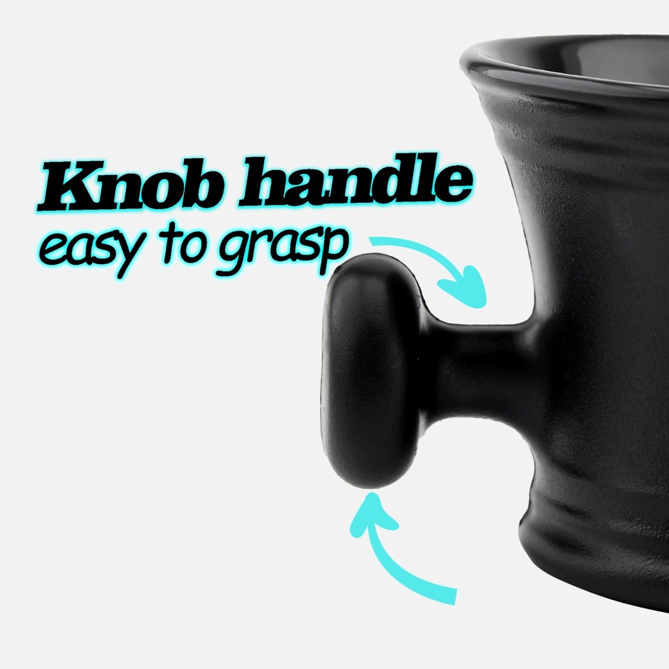 Haryali Shaving Lathering Soap Cream Bowl Container Black Unbreakable ...