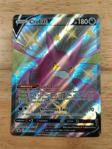 Crobat V SHINY SWSH098 NM Full Art Promo Rare Pokemon Card | eBay