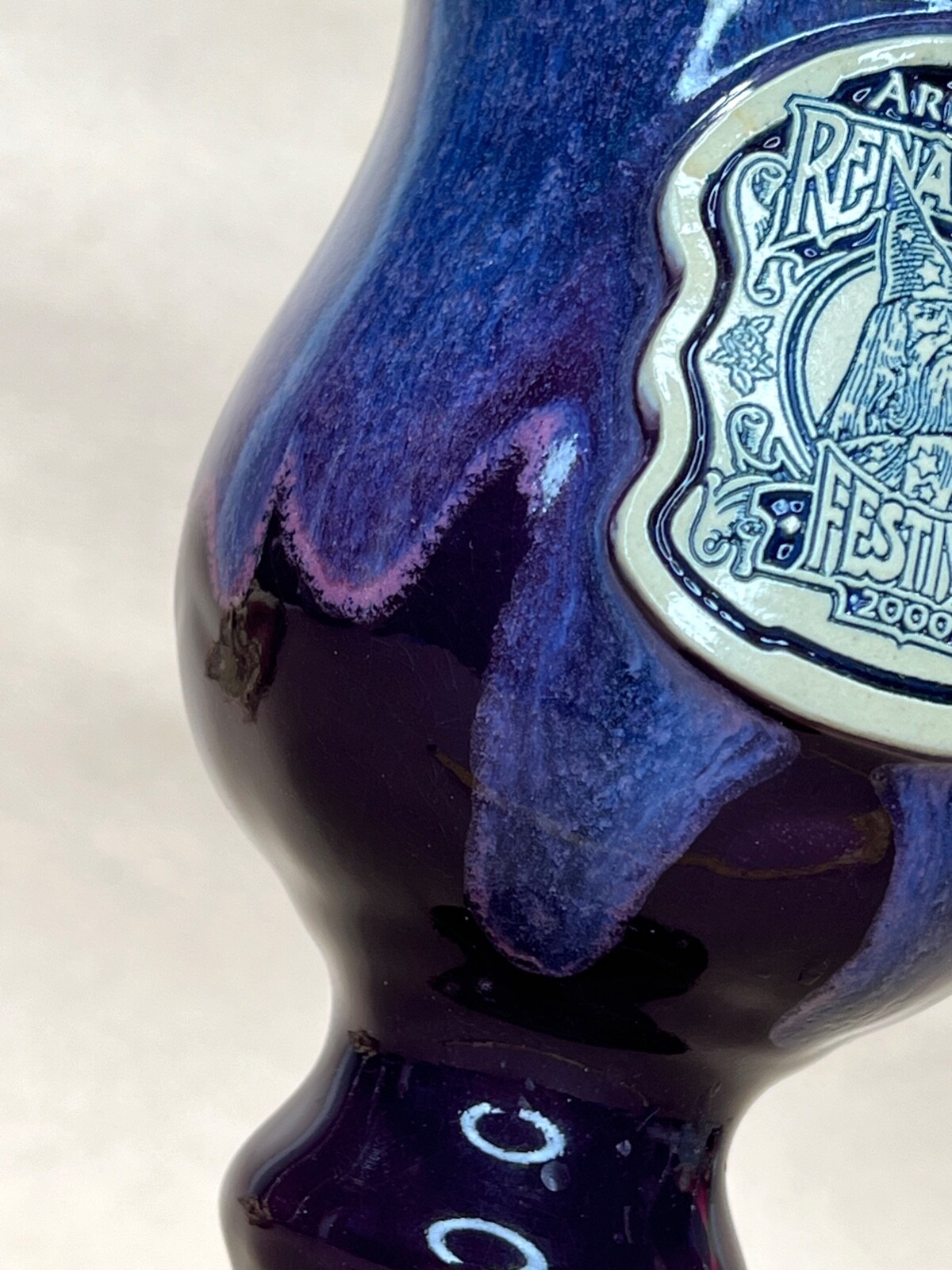 2000 Arizona Renaissance Festival Clay Pottery Ceramic Goblet with ...