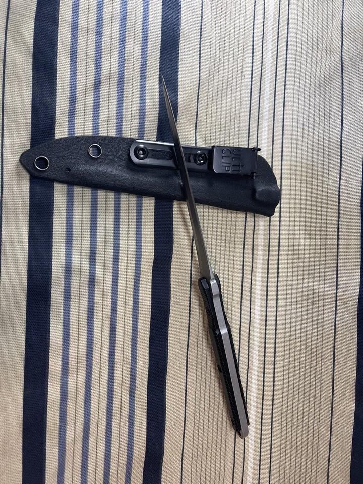 Dagger Fixed Blade Knife Double Edged Stiletto Kydex Sheath | eBay