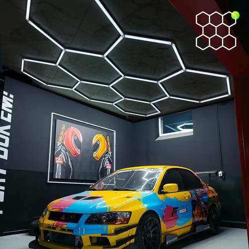 Hexagon LED Garag Lights Customize 8 Hexagonal Grid Honeycomb Light for ...