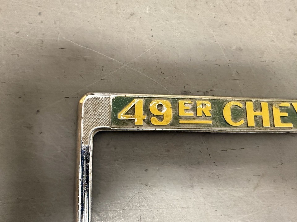 49er Chevrolet Angels Camp CA Vintage Metal Dealer License Plate Frame ...