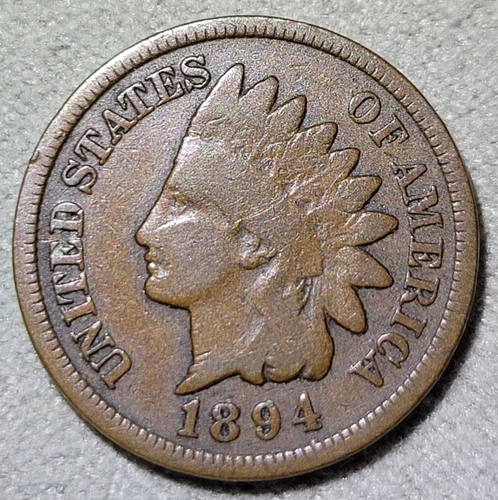 1894 1c MPD FS-402 S-2 Snow-2 Indian Head Penny 1c One Cent Circulated ...