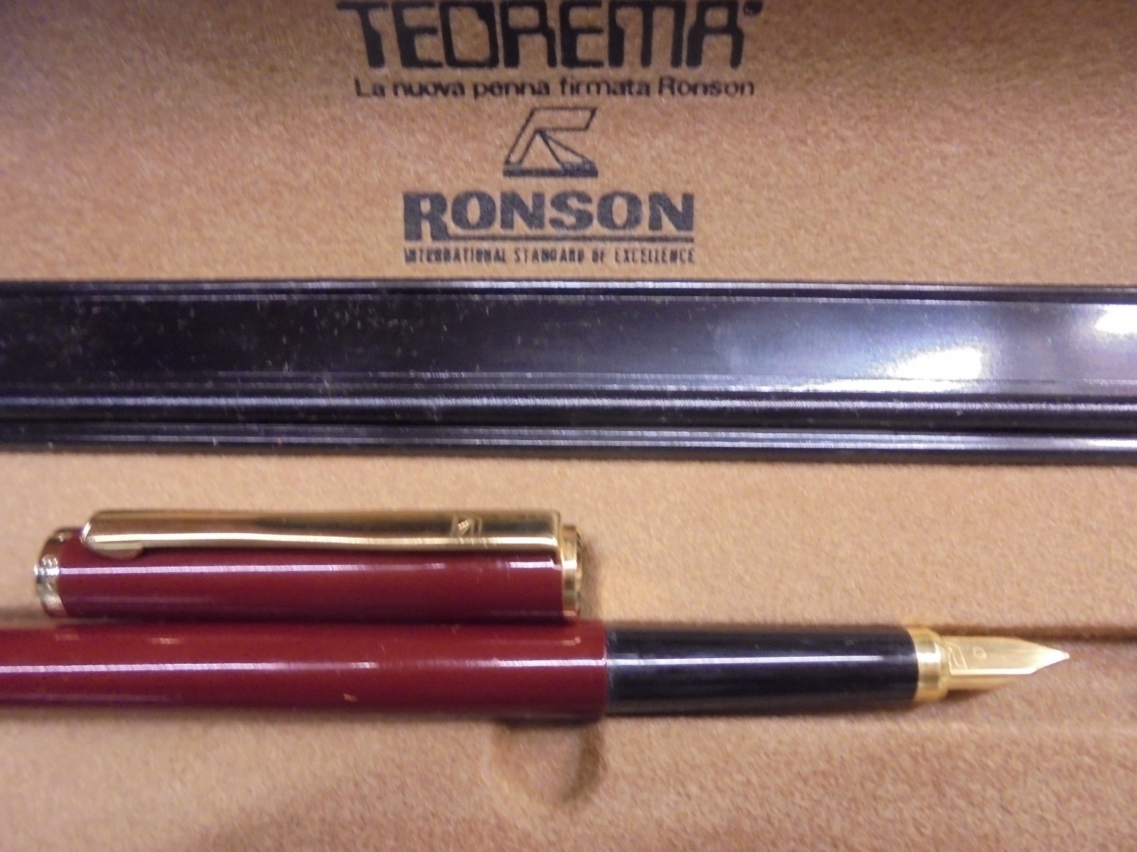 Penna stilografica RONSON lacca bordeaux | anni 70/80 Nuova | Fountain ...