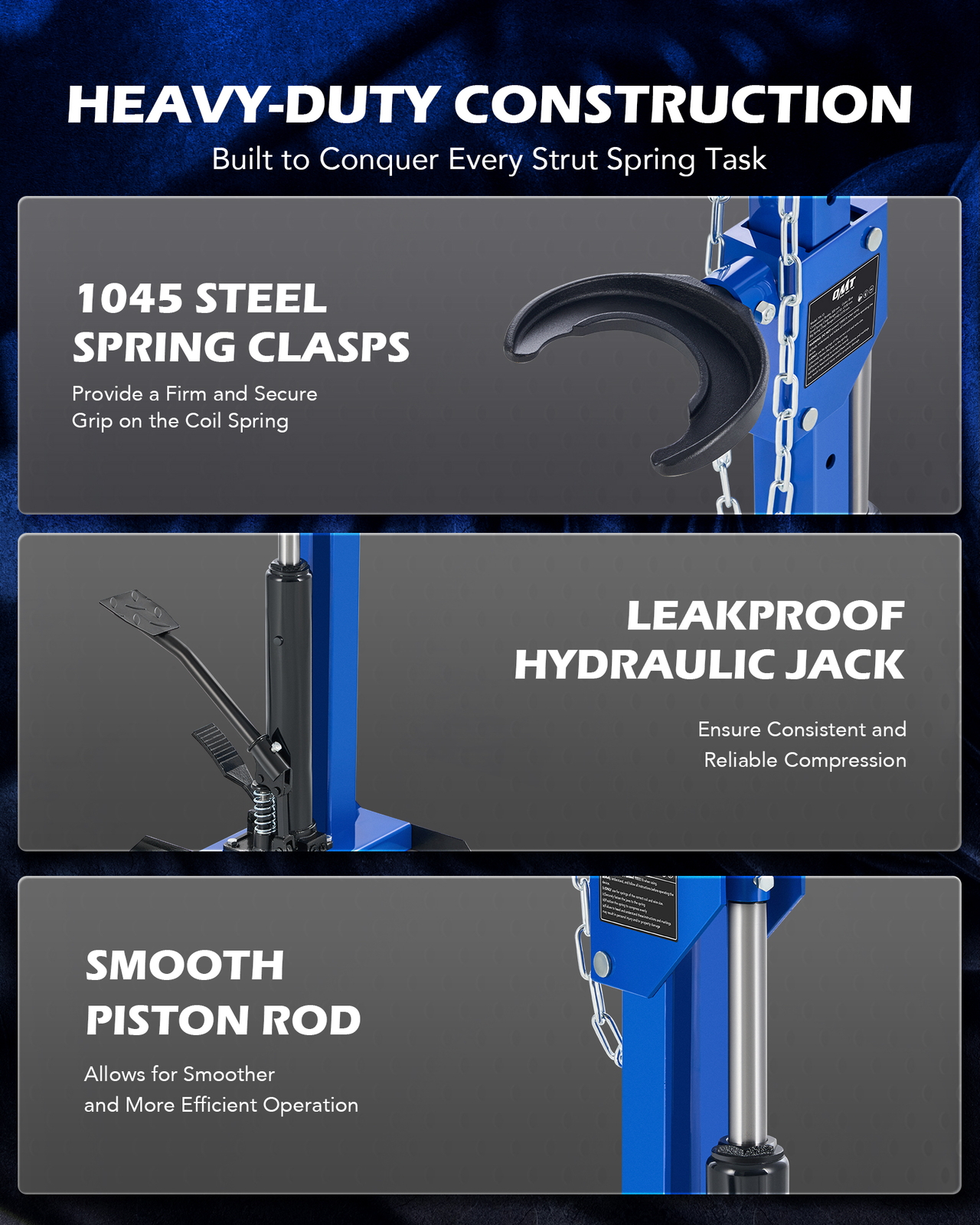 OMT Hydraulic Strut Spring Compressor 4.5 Ton 9920 LBS Auto Coil ...